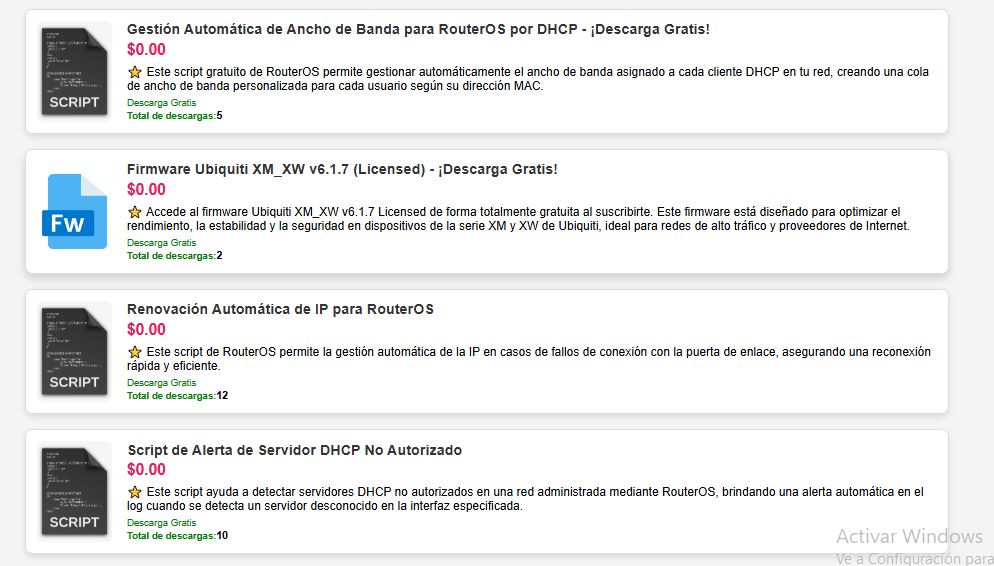 Descargas Gratis de Scripts, Configuraciones Avanzadas y Soporte para Mikrotik - MikroRED